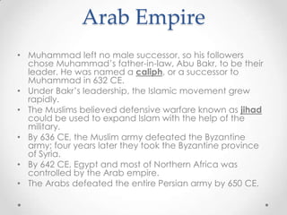 Rise of islam & arab empires | PPTX