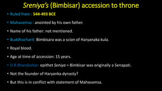 Rise of Magadh under Haryanka, Shishunaga and Nanda dynasties | PDF