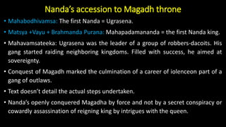 Risse of Magadh: Haryank, Shishunaga and Nanda dynasty | PDF