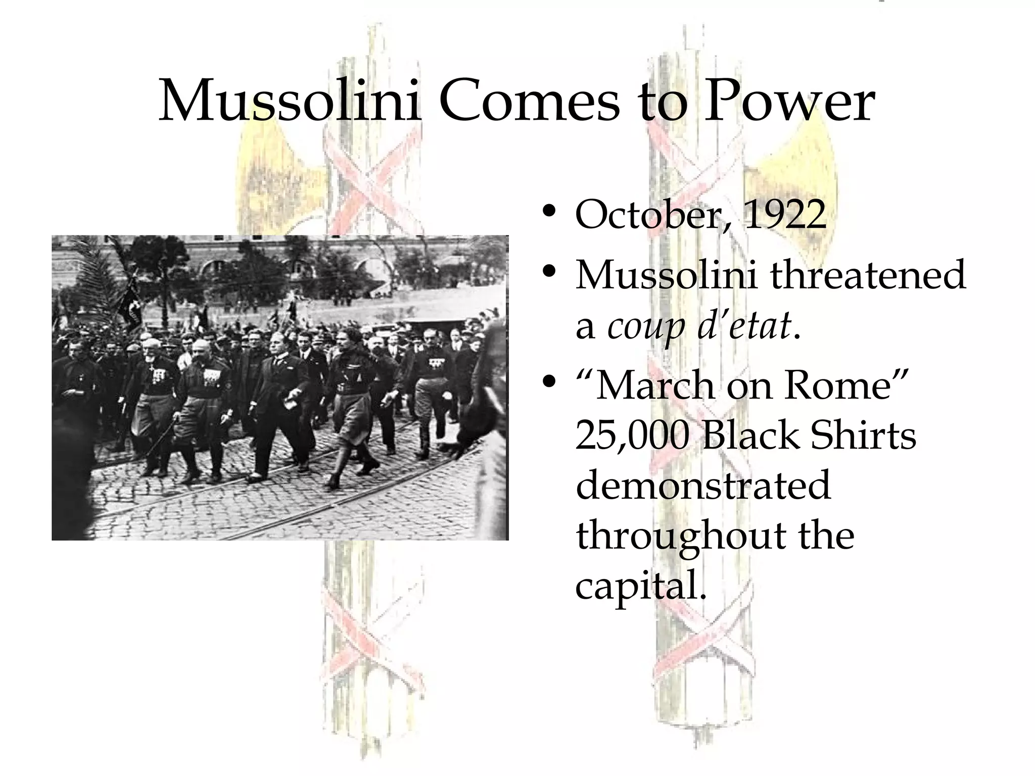 Rise of mussolini | PPT