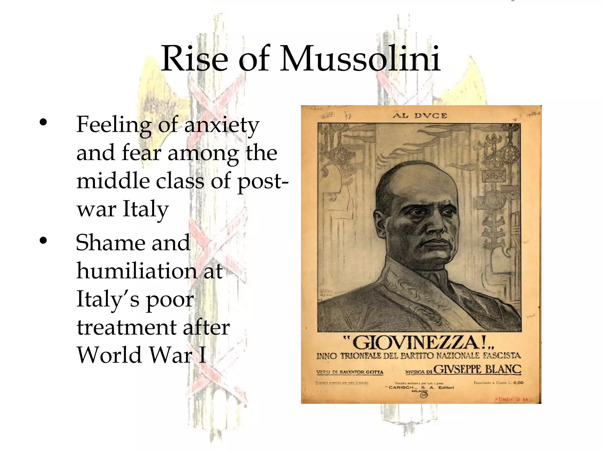Rise of mussolini | PPT