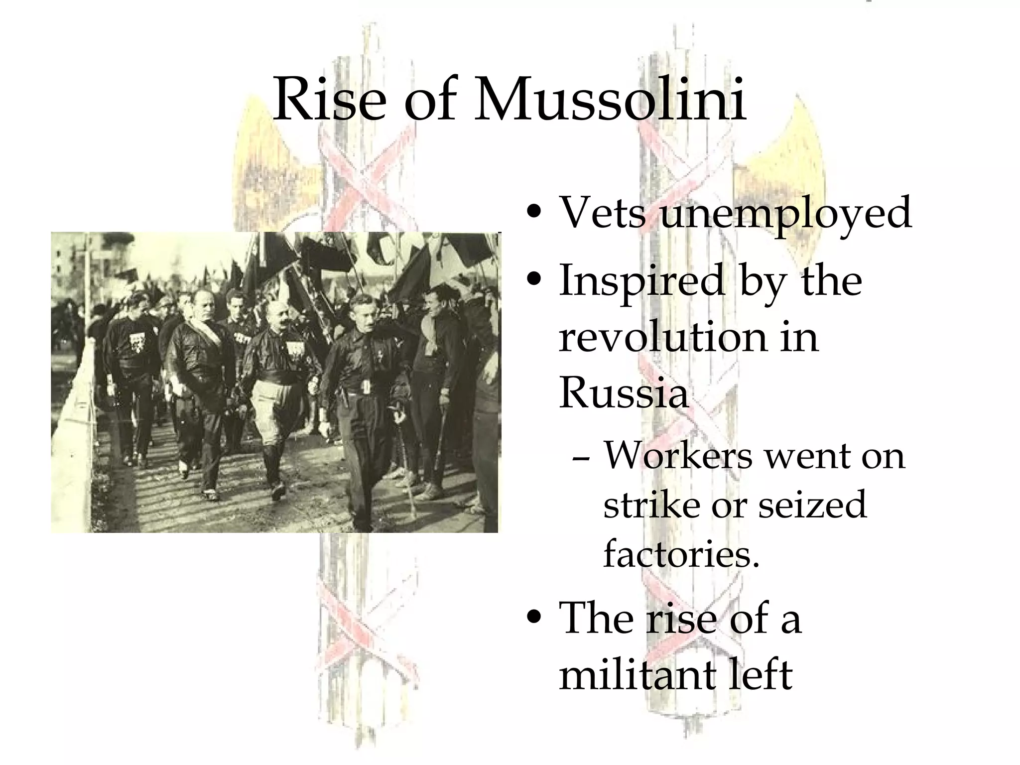 Rise of mussolini | PPT