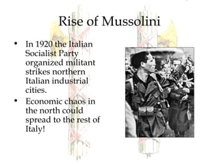 Rise of mussolini | PPT