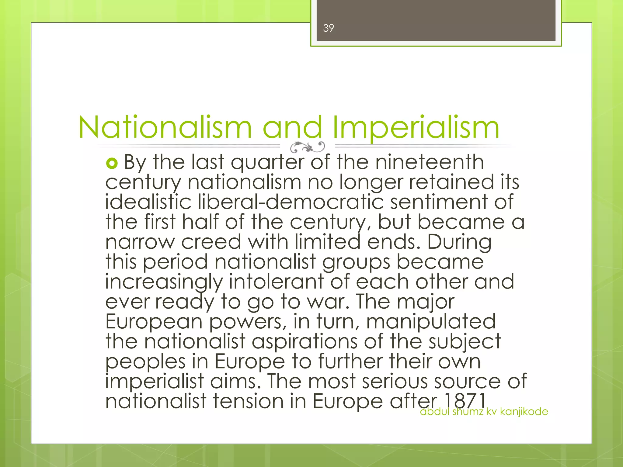Rise of Nationalism in Europe, History class 10 cbse | PDF
