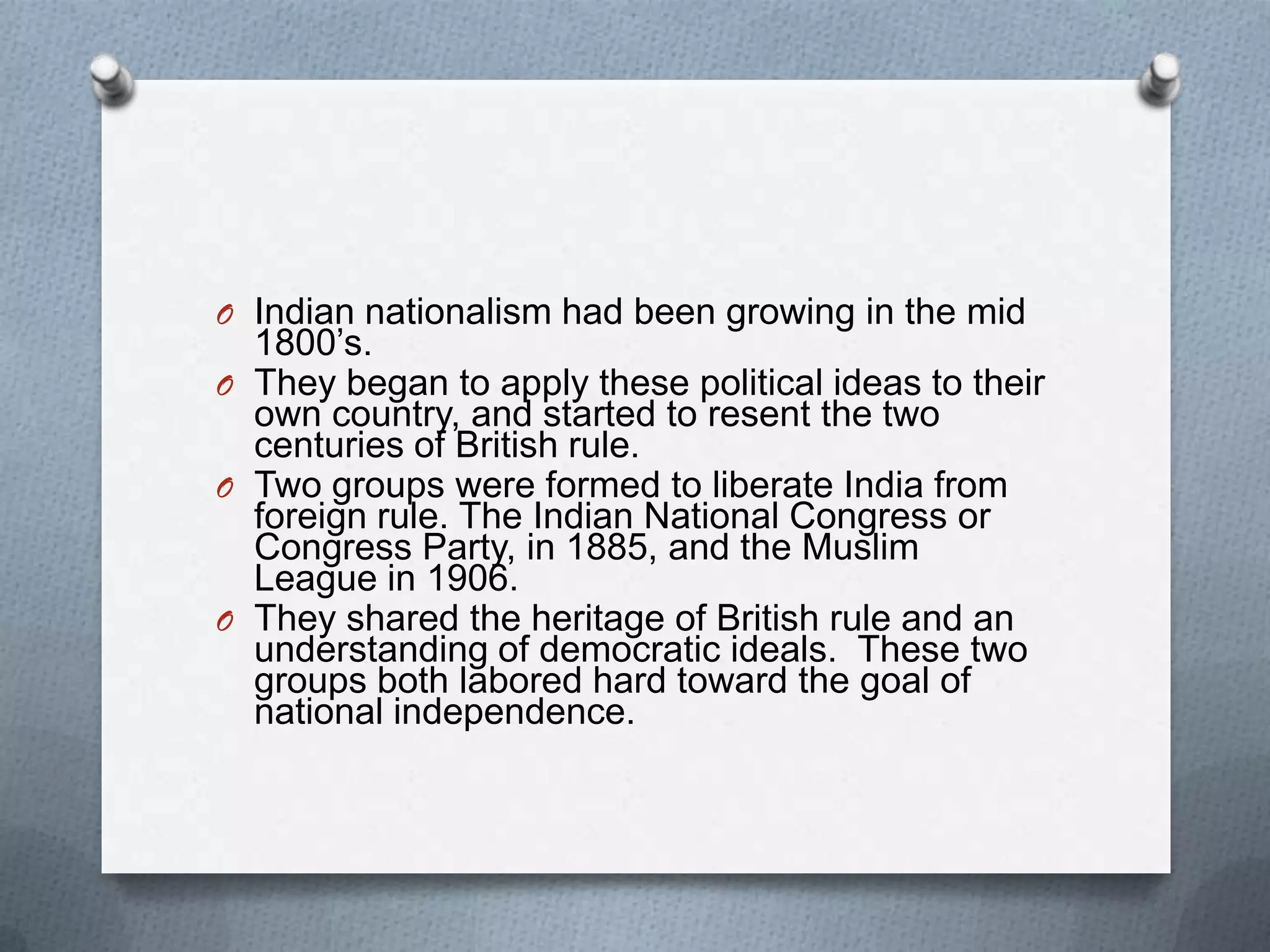 Rise of Nationalism in India | PPTX