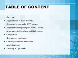 Rise of Oyo Rooms | PPT