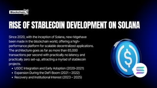 Rise of Stablecoin Development in Solana and its Types | PPT