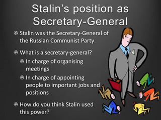 Riseof stalin factors - site | PPT