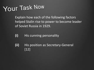 Riseof stalin factors - site | PPTX