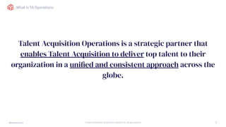 Rise of Talent Operations - What Good Looks Like | PDF