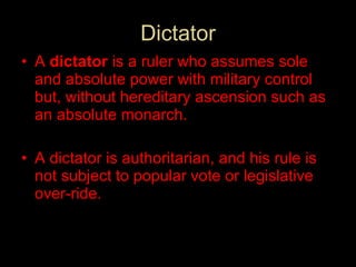 Rise Of The Dictators | PPT