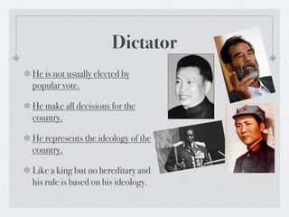 Rise of the dictators | KEY | Political Issues & policy | Politics