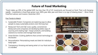 Rise of the food connected | PPTX | Food Industry | Industries