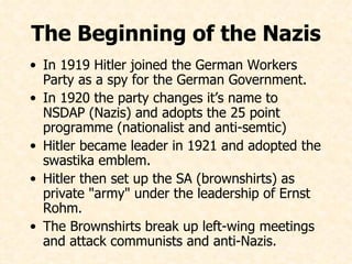 Rise of the nazis | PPT