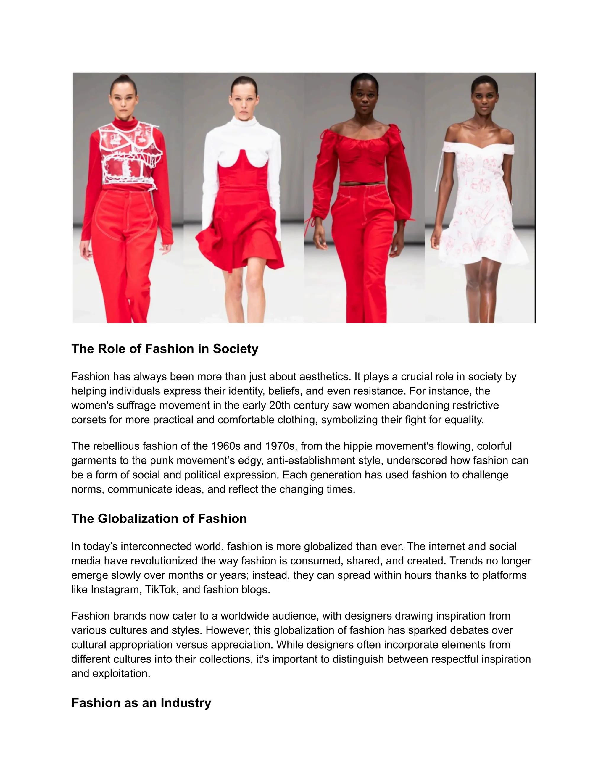 The Evolution of Fashion in recent years of our life | PDF | Apparel ...