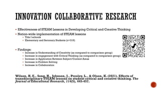 RISE presentation evaluation of STEAM Wilson 2022 | PPT