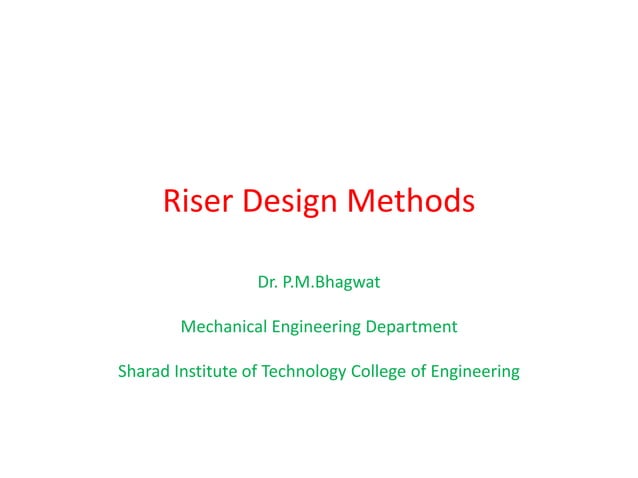 Riser Design Methods (2).pptx | Physics | Science