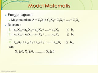Risetoperasi 2-linear-programming-metode-grafik | PPTX