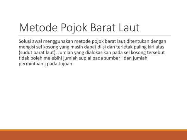 Riset operasi | PPTX