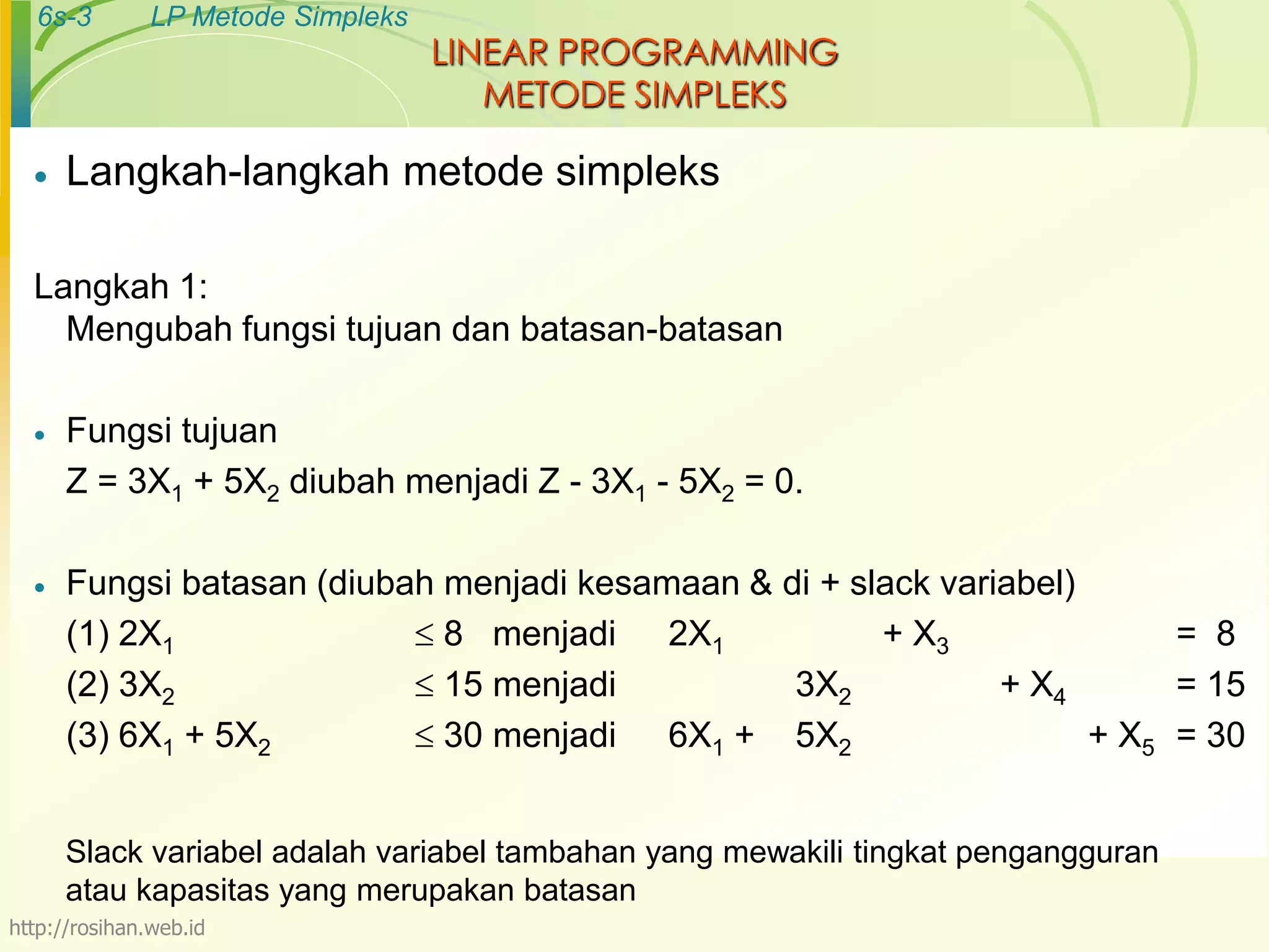 Risetoperasi 3-linear-programming-metode-simplex | PPTX