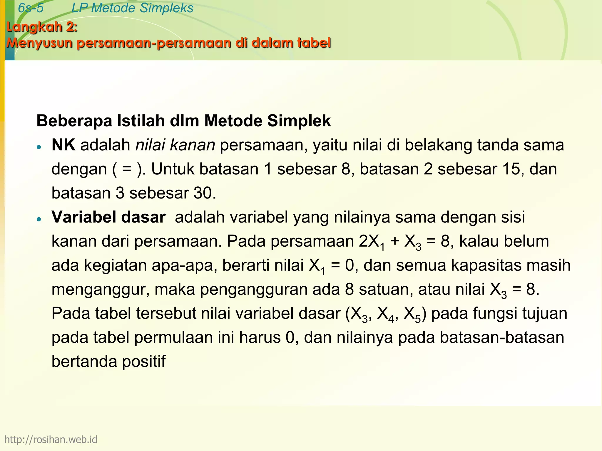 Risetoperasi 3-linear-programming-metode-simplex | PPTX