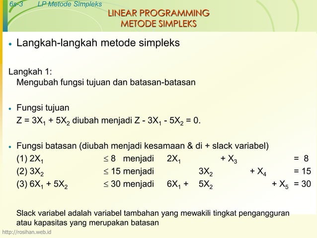 Risetoperasi 3-linear-programming-metode-simplex | PPTX