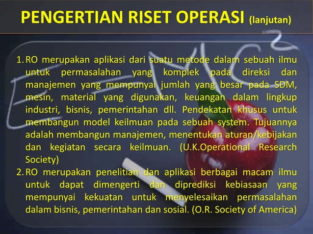 Riset operasi 1 | PPTX