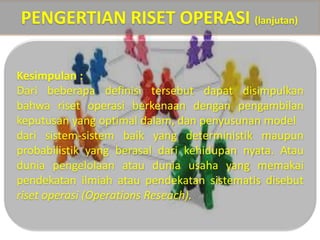 Riset operasi 1 | PPTX