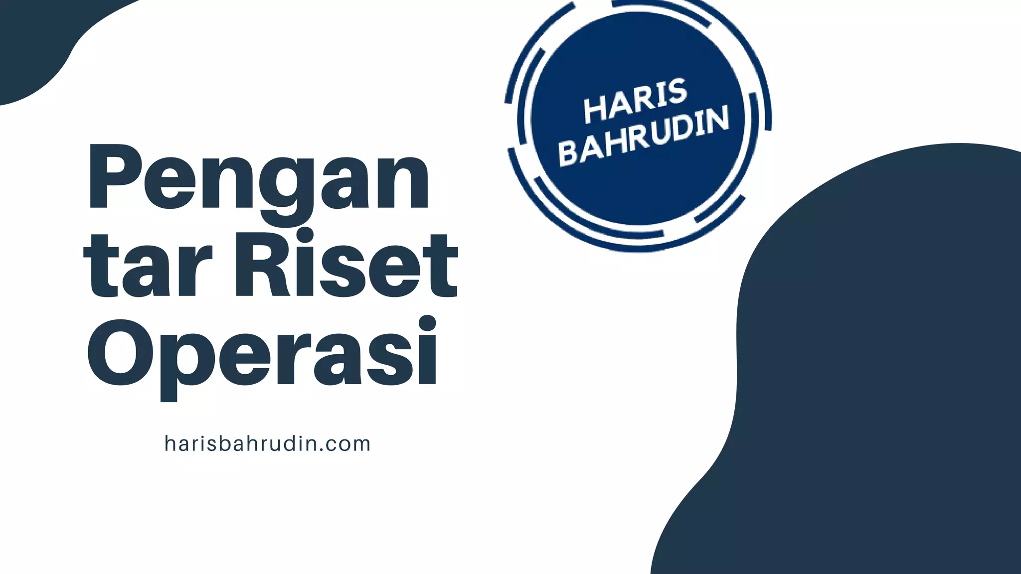 Riset Operasi Dasar | PPT