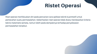 Riset Operasi Dasar | PDF