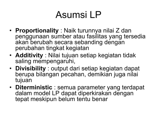 ITP UNS SEMESTER 2 Riset operasi (materi kuliah) | PPT