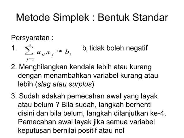 ITP UNS SEMESTER 2 Riset operasi (materi kuliah) | PPT