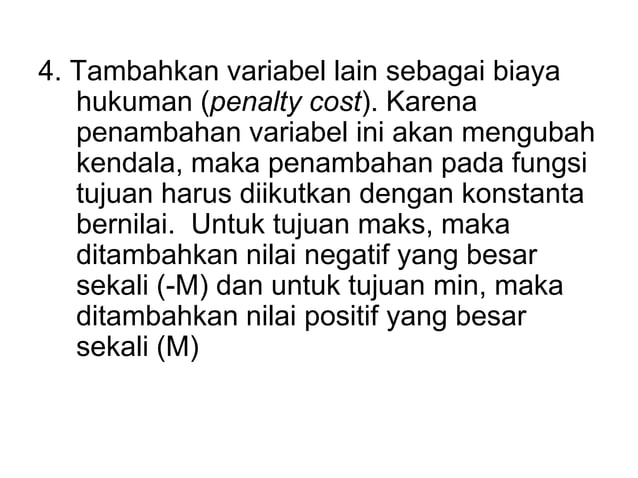 ITP UNS SEMESTER 2 Riset operasi (materi kuliah) | PPT