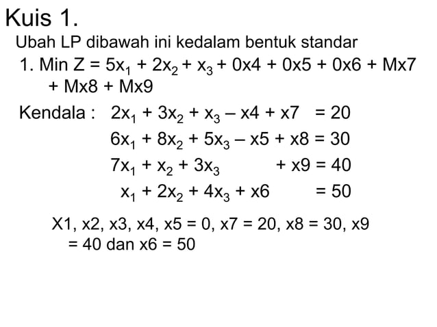 ITP UNS SEMESTER 2 Riset operasi (materi kuliah) | PPT