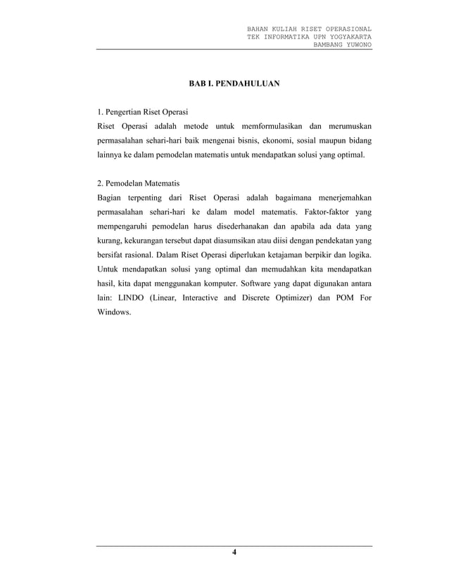 Riset operasional | PDF