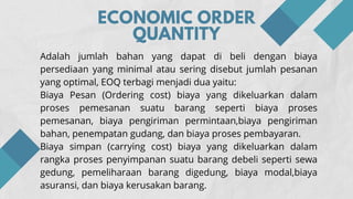 Riset Oprasional manajemen persedian barang | PPT