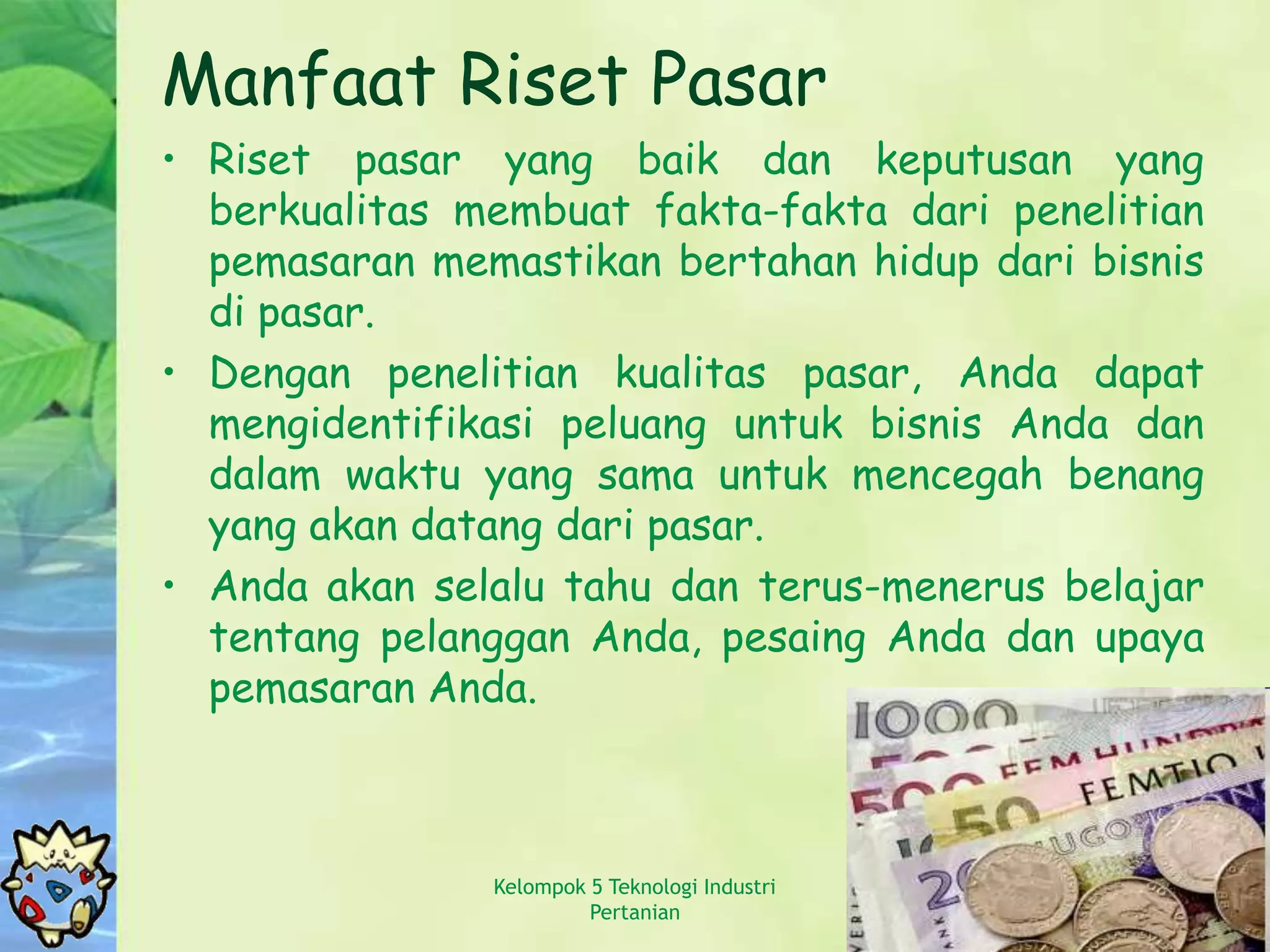 Riset pasar dan pemasaran | PPTX