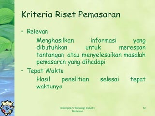 Riset pasar dan pemasaran | PPTX