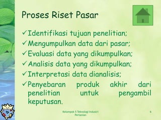 Riset pasar dan pemasaran | PPTX