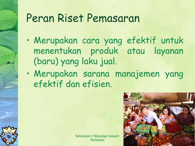 Riset pasar dan pemasaran | PPTX