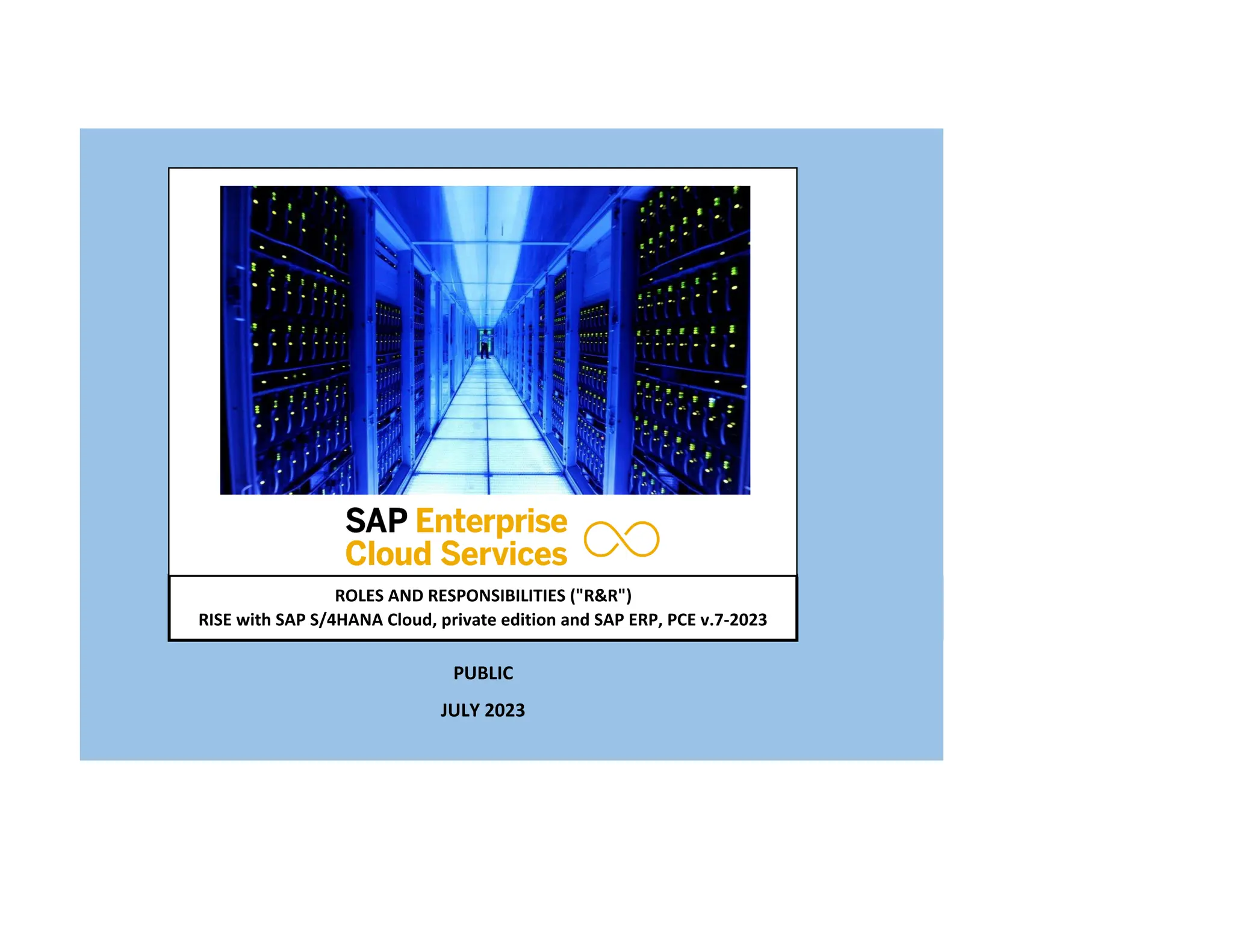 RISE with SAP S_4HANA Cloud, private edition and SAP ERP, PCE Roles and ...