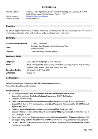 Rishab Dhar CV | DOC