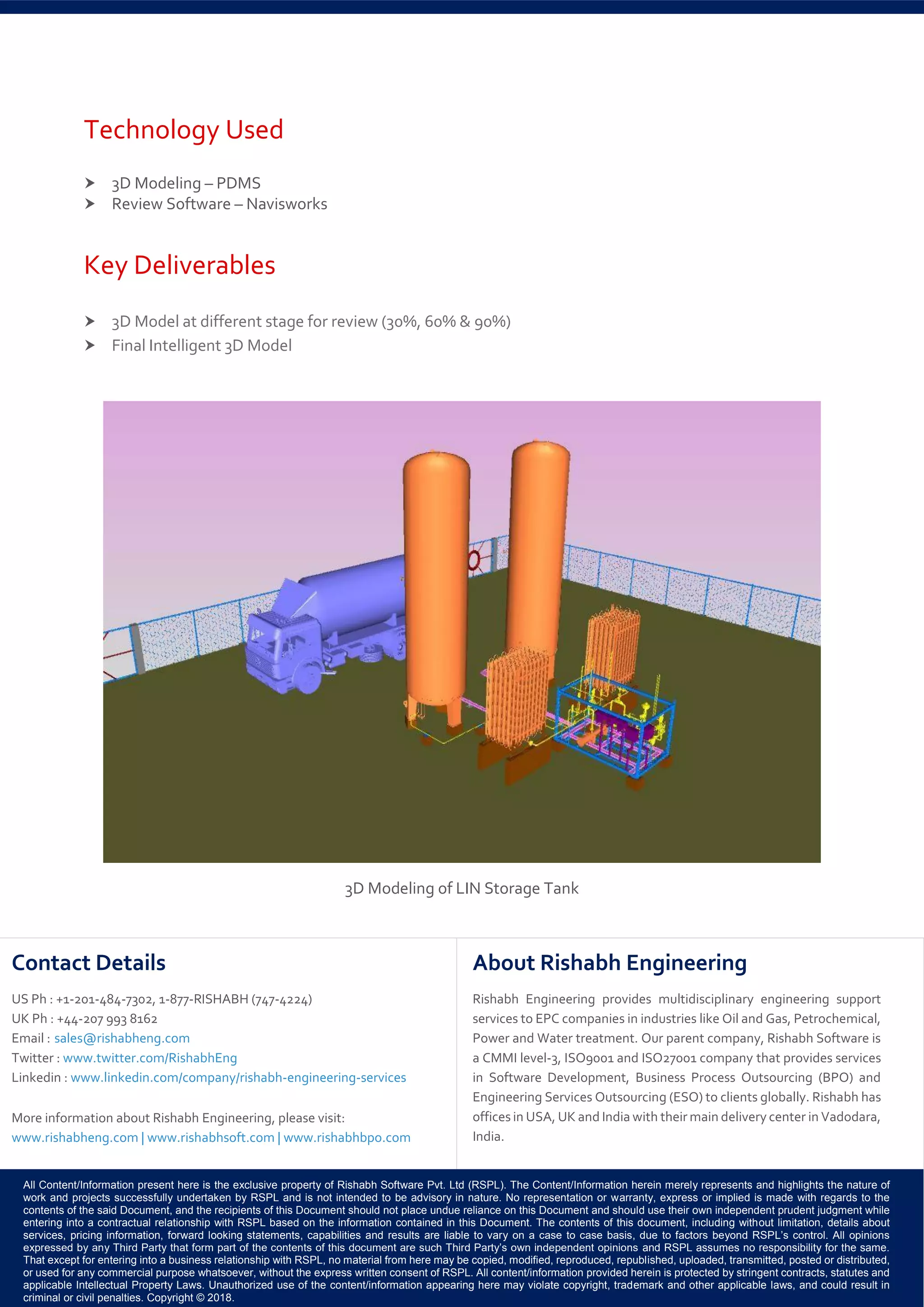 3D Modeling for LIN Storage & Vaporizer Skid Using PDMS | PDF