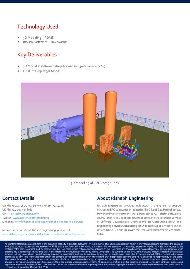 3D Modeling for LIN Storage & Vaporizer Skid Using PDMS | PDF