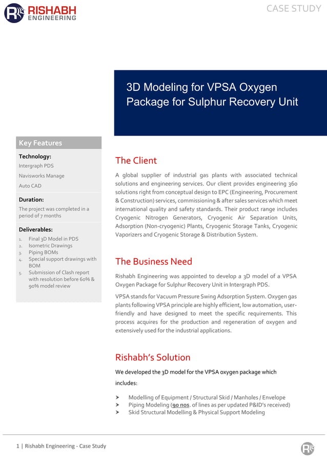 3D Modeling of VPSA Oxygen Package for Sulphur Recovery Unit | PDF | Chemistry | Science