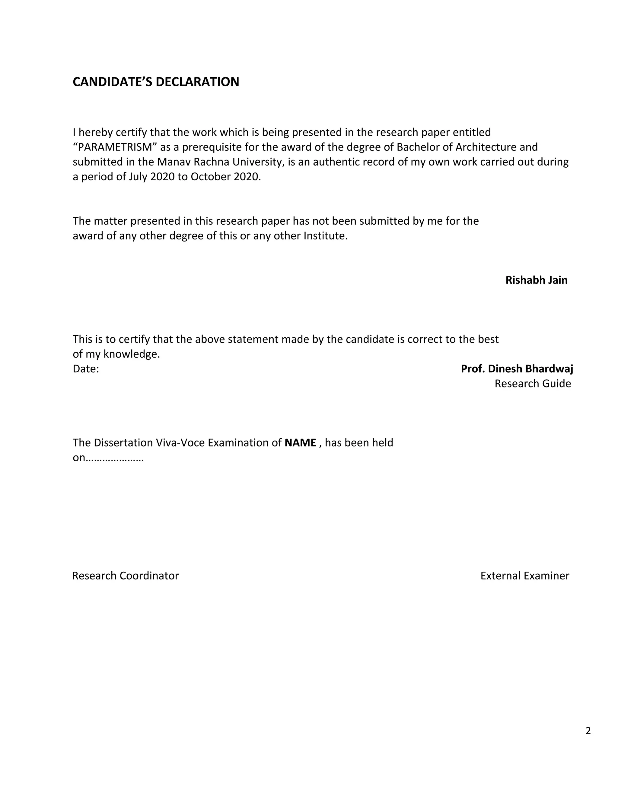 Dissertation on Parametrism | PDF | Technology & Computing