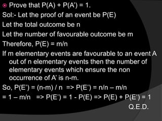 Rishabh sehrawat probability | PPTX