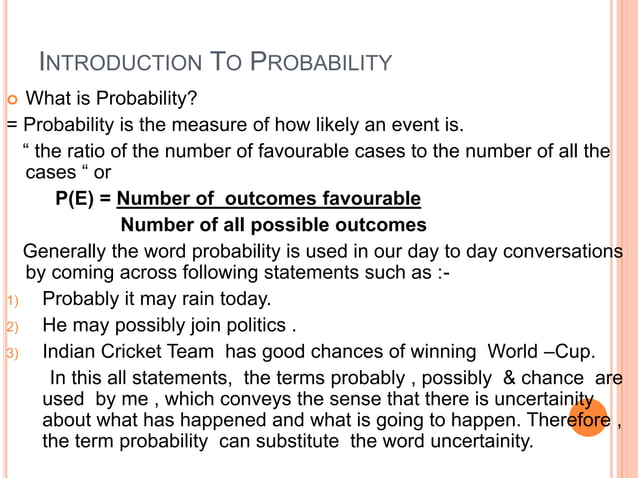 Rishabh sehrawat probability | PPTX