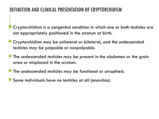 RISHARD Cryptorchidism for final year meds | PPT