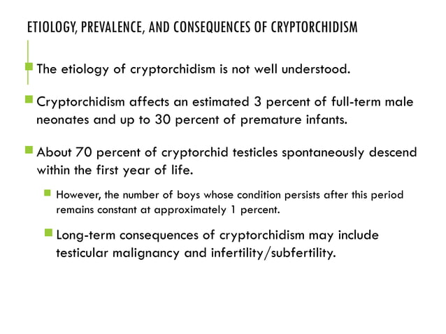 RISHARD Cryptorchidism for final year meds | PPT